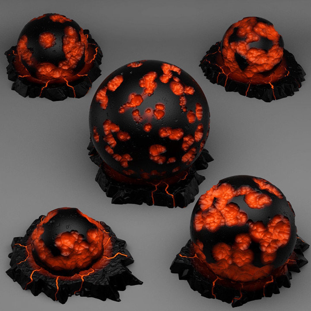 Necrotic Focus Crystals-fantastic Plants and Rocks-3d Printed Resin Rpg ...