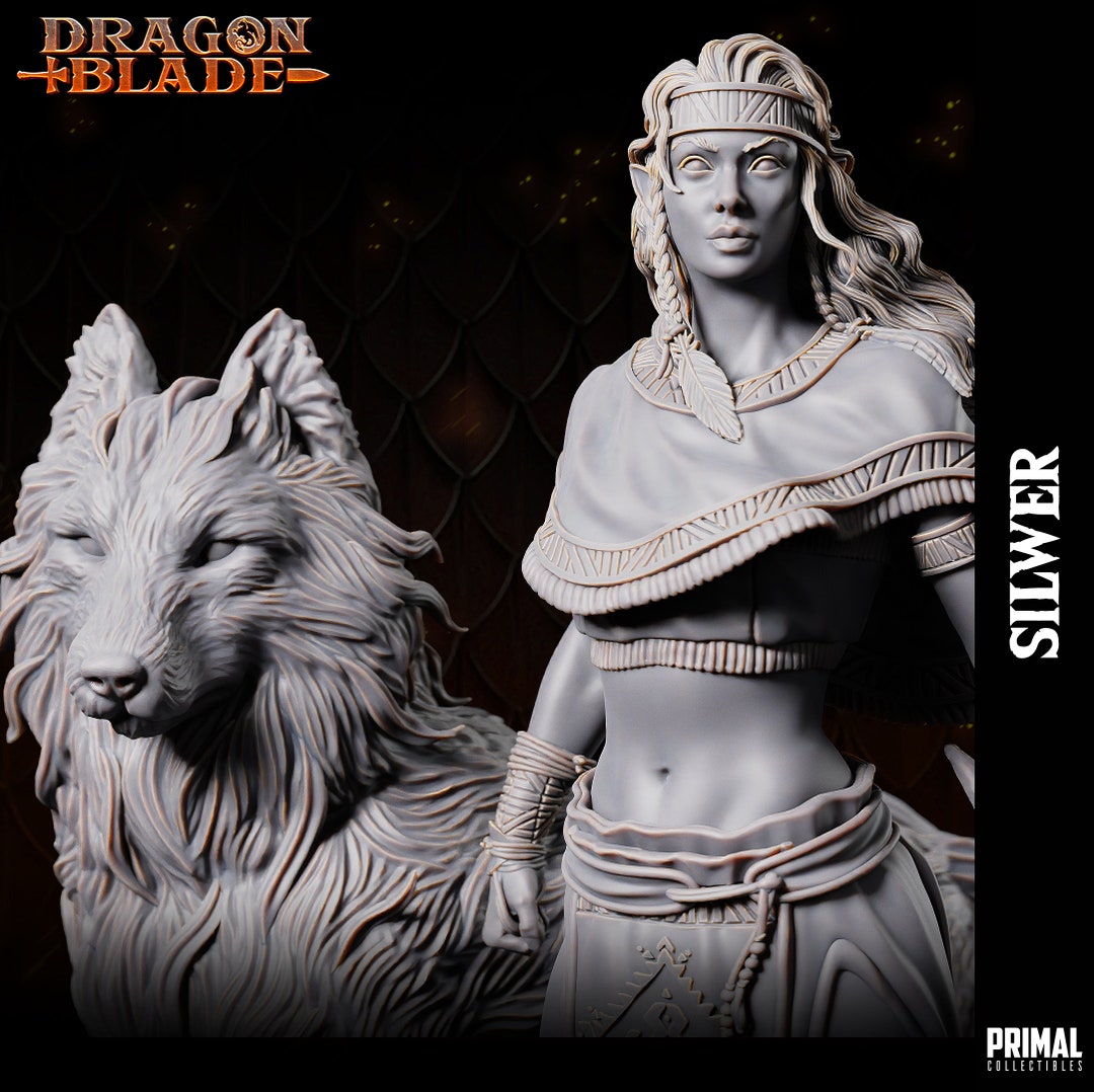 Silwer (silvara)-dragonblade-primal Collectibles-3d Printed Resin Rpg ...