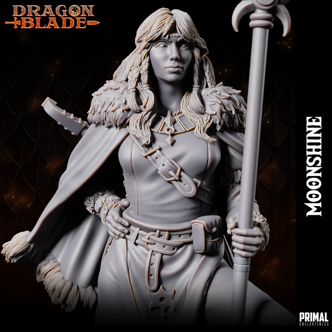 Moonshine (goldmoon)-dragonblade-primal Collectibles-3d Printed Resin Rpg/dungeons & Dragons ...