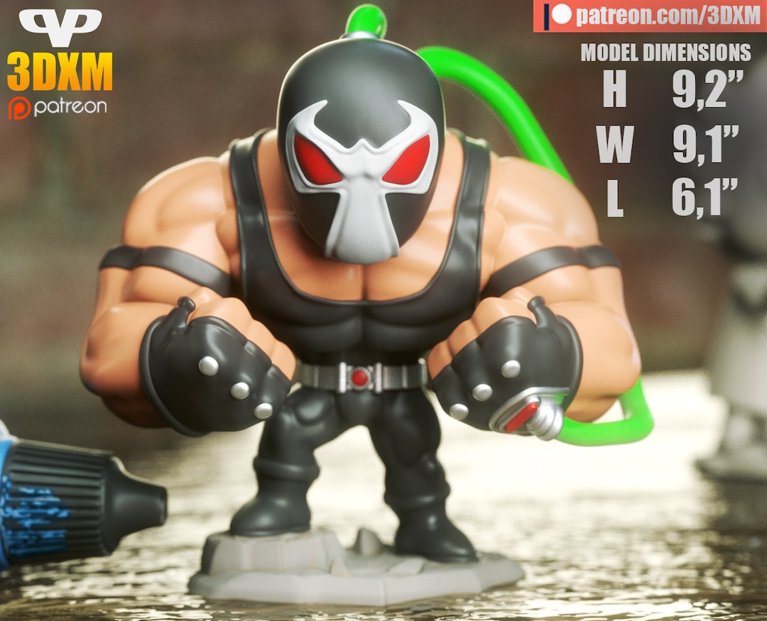 Bane chibi3d Printed Resin Statue Model Kit - Etsy