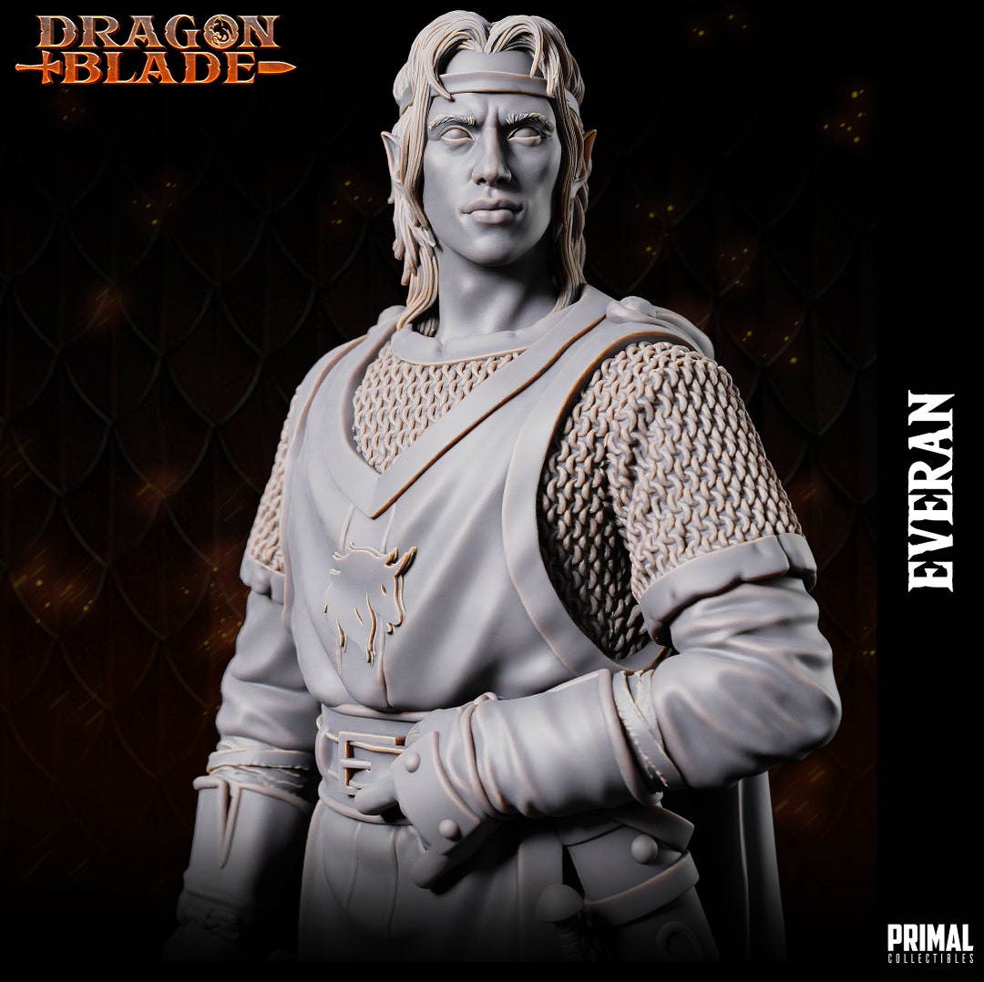 Everan (gilthanas)-dragonblade-primal Collectibles-3d Printed Resin Rpg ...