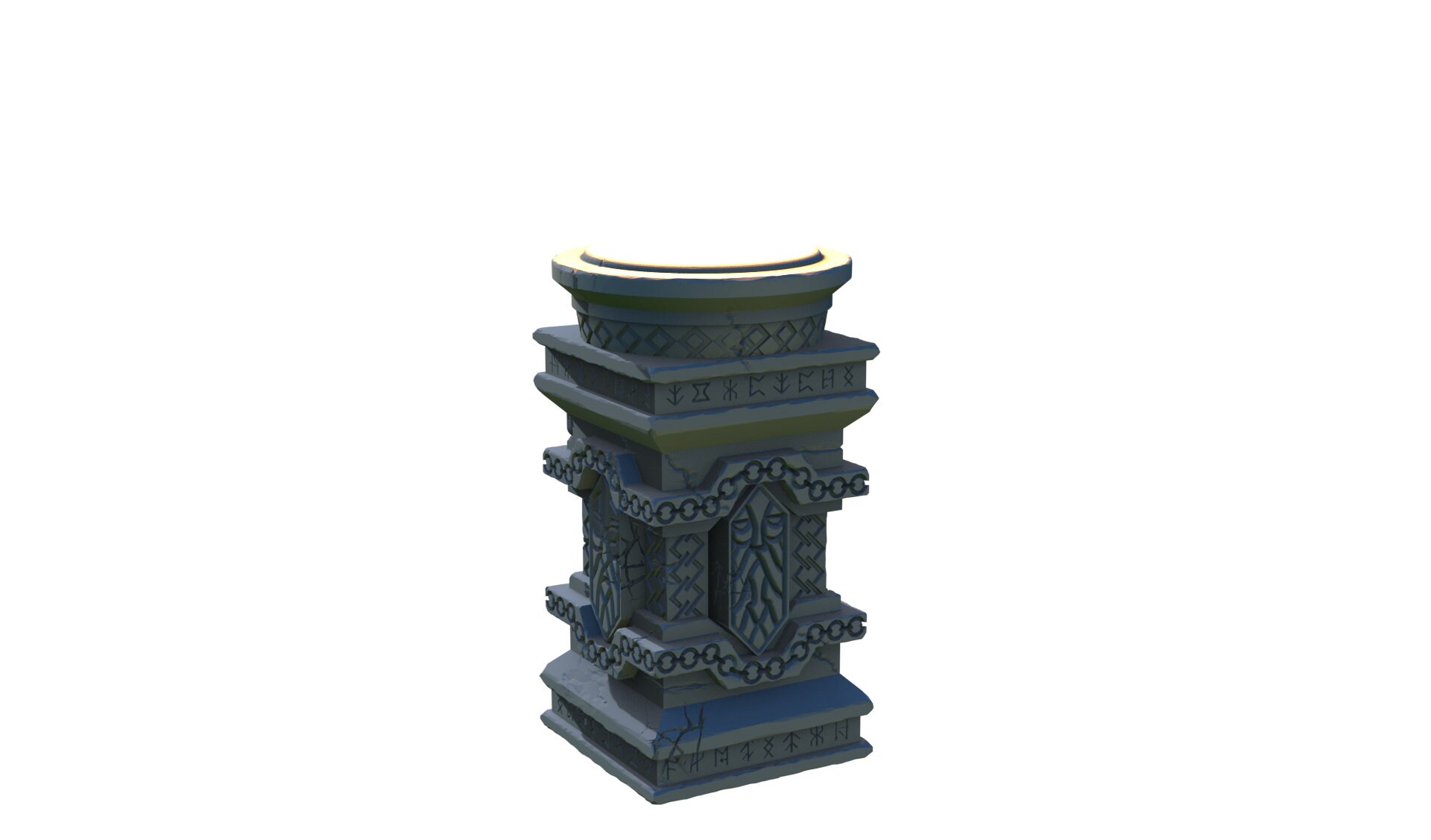 Dwarven Brazier Column-moonshine Miniatures-3d Printed Resin Tabletop Rpg/dungeons & Dragons ...