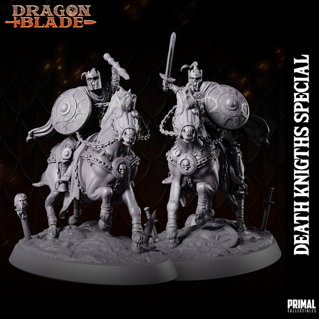 Death Knights-dragonblade-primal Collectibles-3d Printed Resin Rpg ...