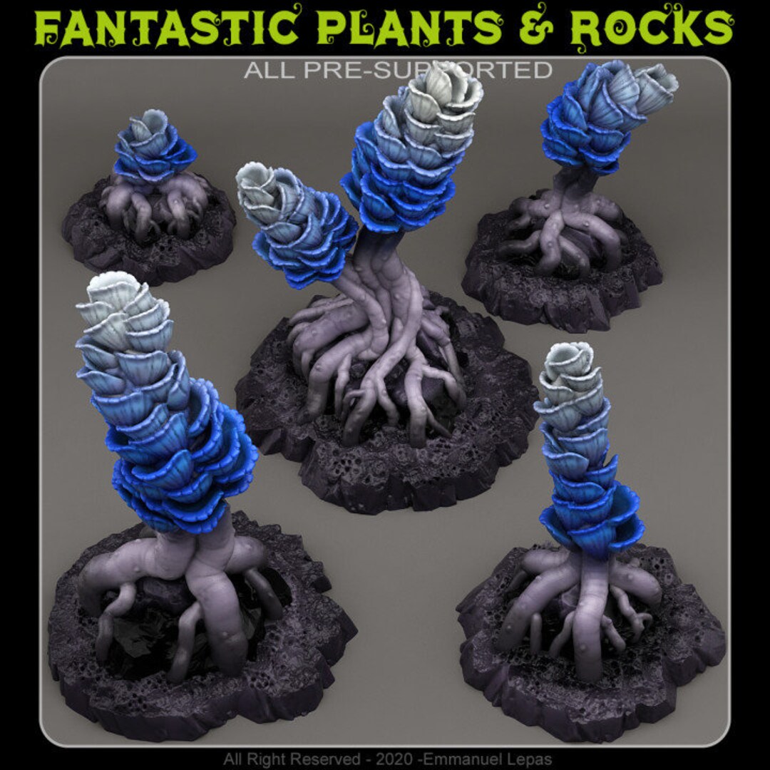 Outer Worlds Mangroves-fantastic Plants and Rocks-3d Printed Resin Rpg ...