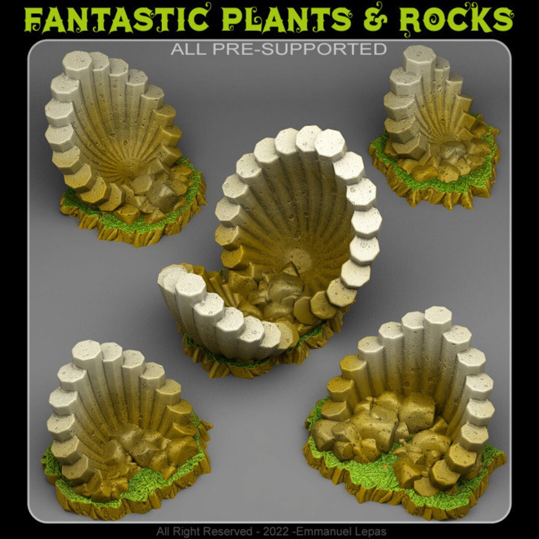 Pipe Organ Basalt-fantastic Plants and Rocks-3d Printed Resin Rpg ...