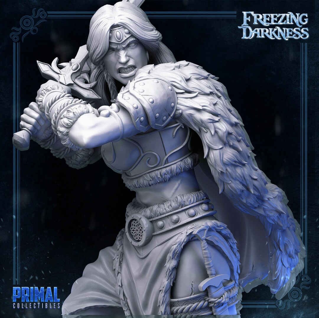 Valkyrie (barbarian)-masters of Dungeons Quest-freezing Darkness-primal ...