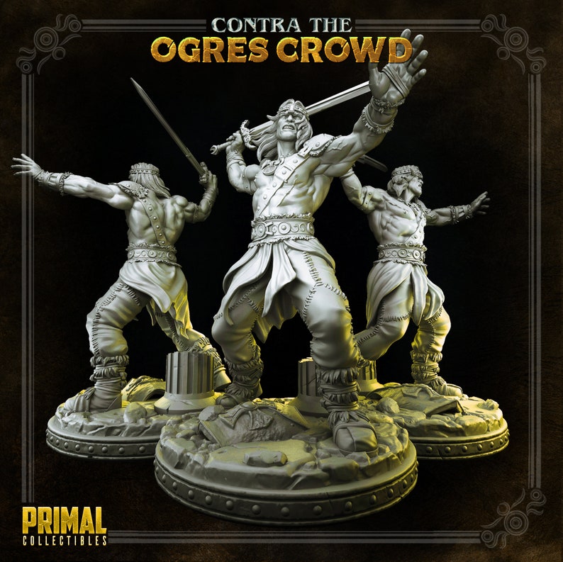 Boris (barbarian)-masters of Dungeons Quest-contra the Ogres Crowd ...
