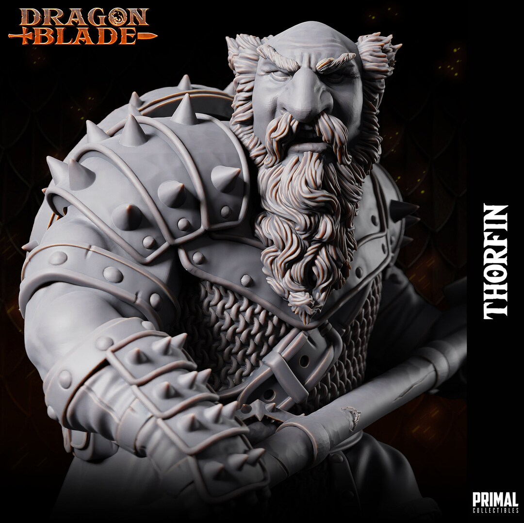 Thorfin (evil Dwarf)-dragonblade-primal Collectibles-3d Printed Resin ...