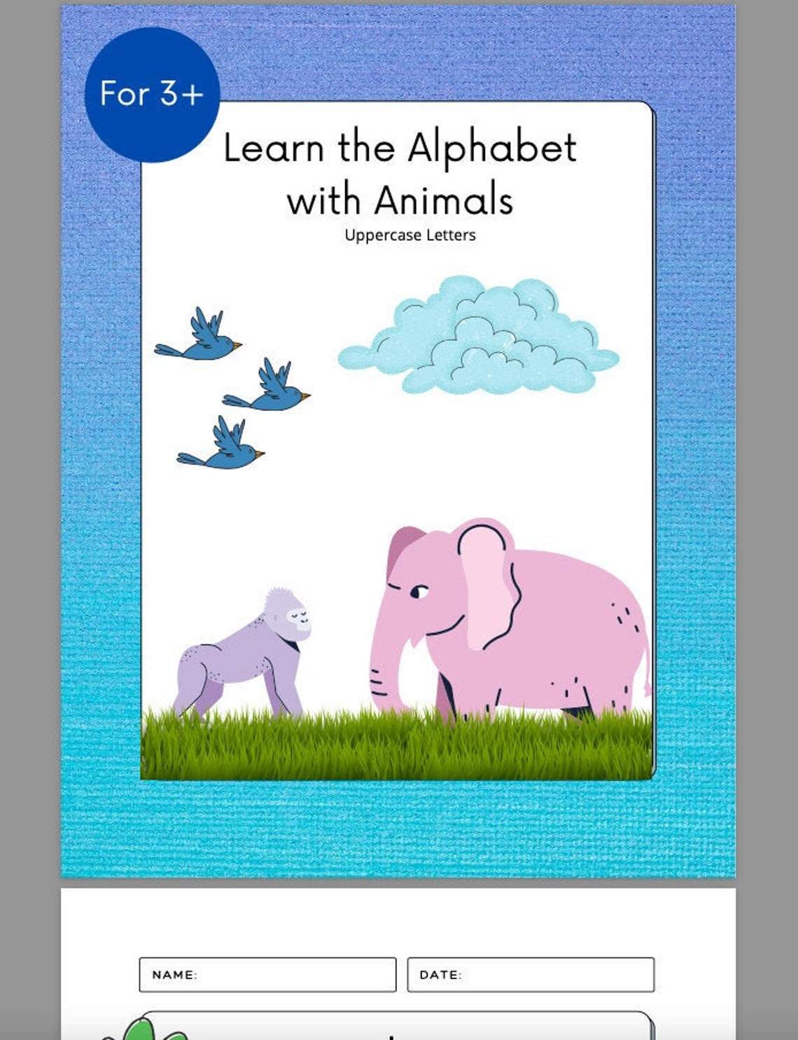 Printable Uppercase Alphabet Worksheet for 3+ - PDF - Etsy Canada