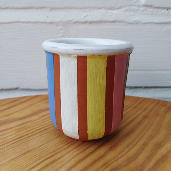 Painted Clay Pot - Etsy