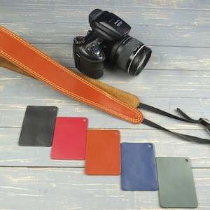 Personalised Leather Camera Strap / Padded Camera Strap / Camera Gift ...