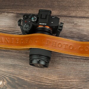 Personalised Leather Camera Strap / Padded Camera Strap / Camera Gift ...
