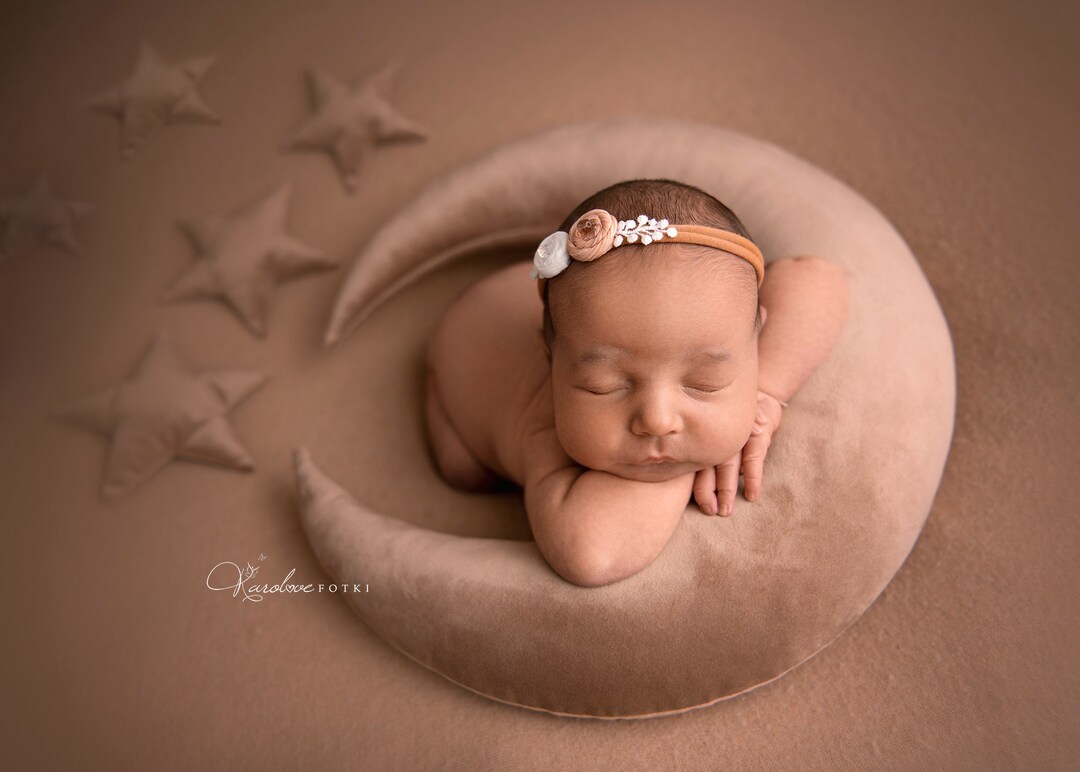 Moon + 5 Stars , Newborn Props, Newborn Prop ,moon Newborn Props ...