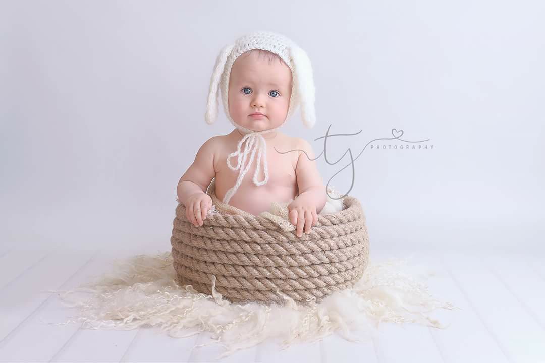 Rope BOHO Basket for Newborn Photo Props 40cm 157'' - Etsy