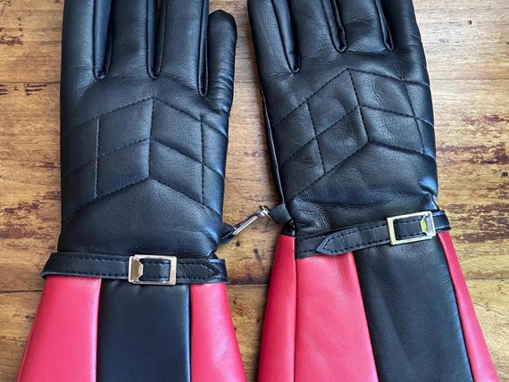 French 1970’s Gauntlet Style Fashion Insulated Gloves… - Gem