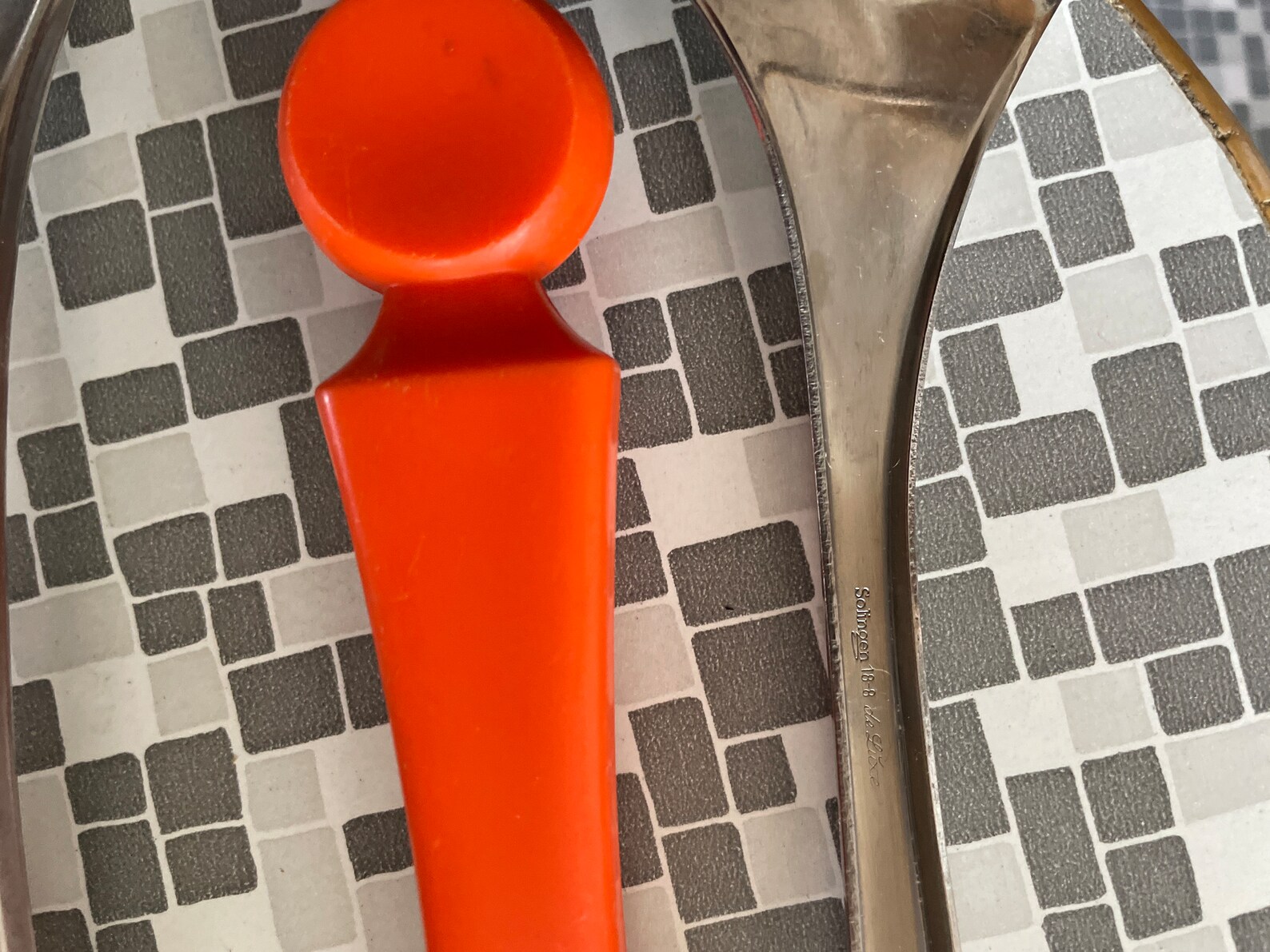 German Kitchen Utensil Set Orange Retro Hostess Decor SOLINGEN De Luxe ...