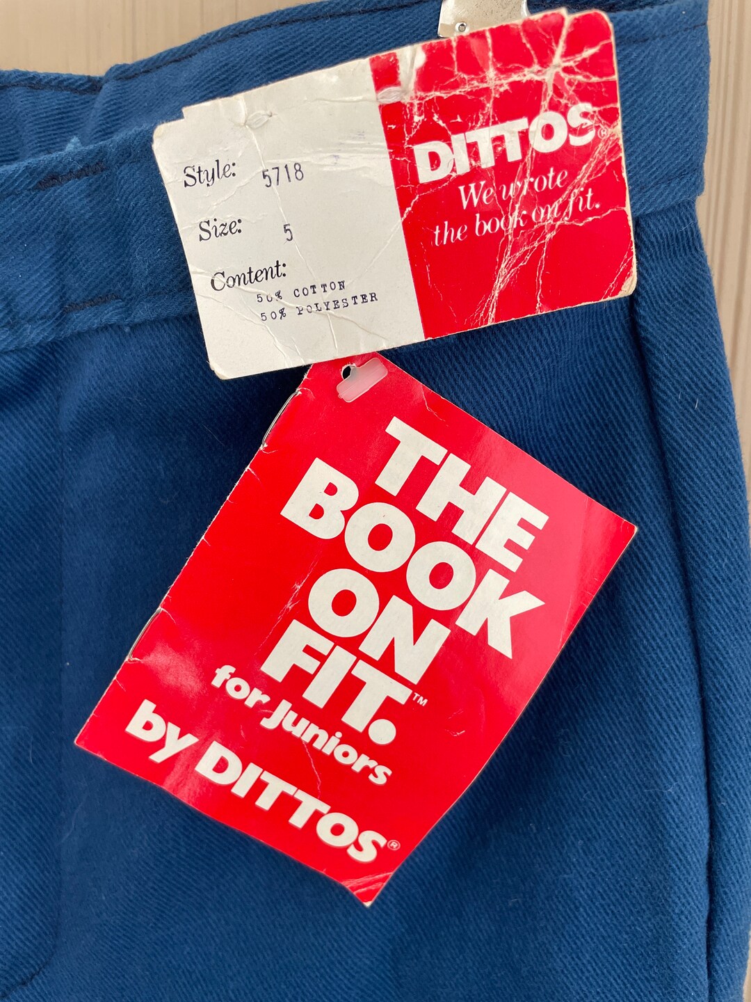 70’s DITTOS New Royal Blue Pants Sales Tags Attached Embroidered ...