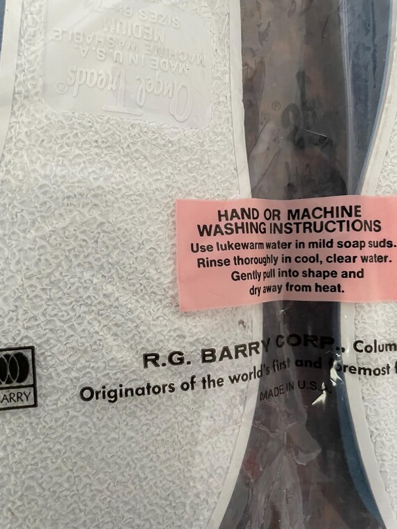 Barry Co Angel Treads Blue 1960’s House Shoes Slipper… - Gem