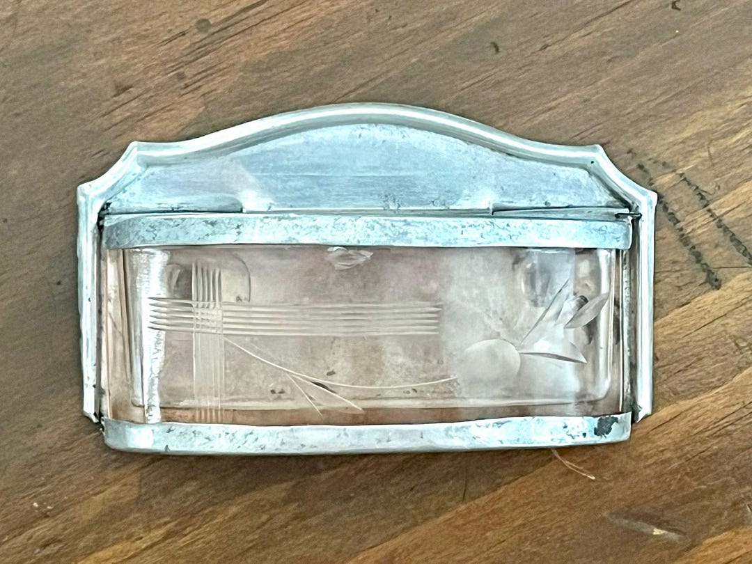 Vintage 1950s Car Ashtray: Etched Floral Glass, Light Pink - Etsy