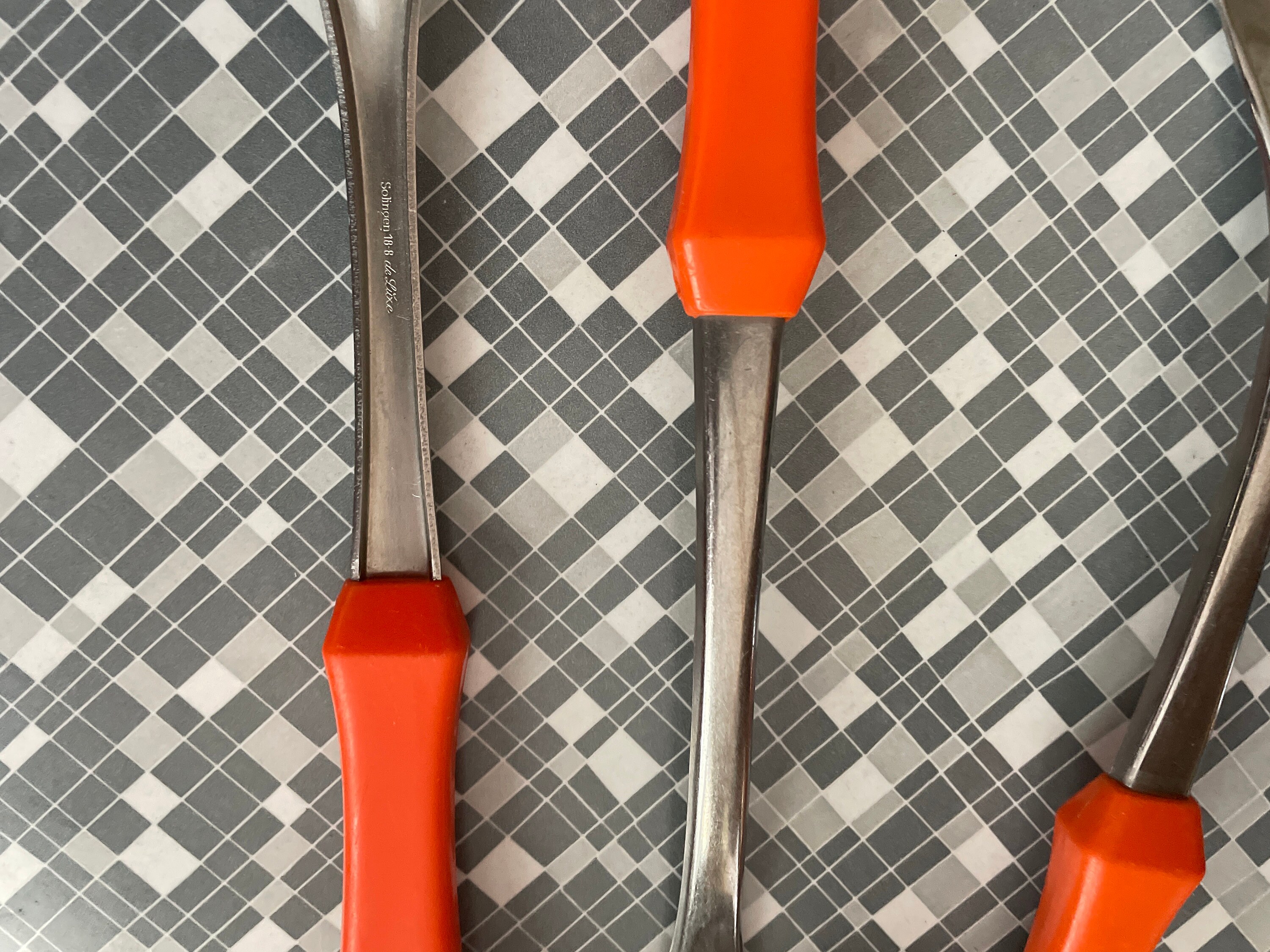 German Kitchen Utensil Set Orange Retro Hostess Decor SOLINGEN De Luxe ...