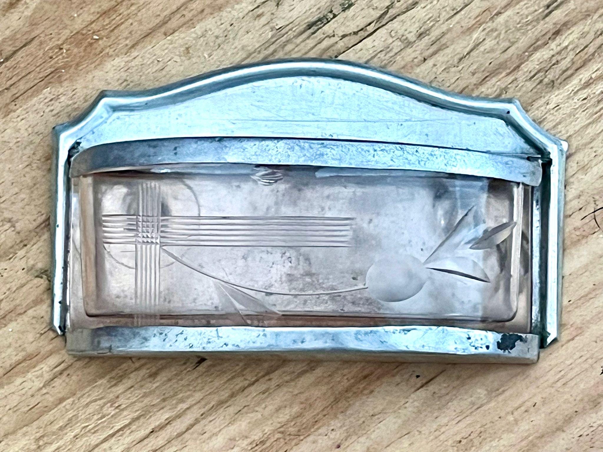 Vintage 1950s Car Ashtray: Etched Floral Glass, Light Pink - Etsy