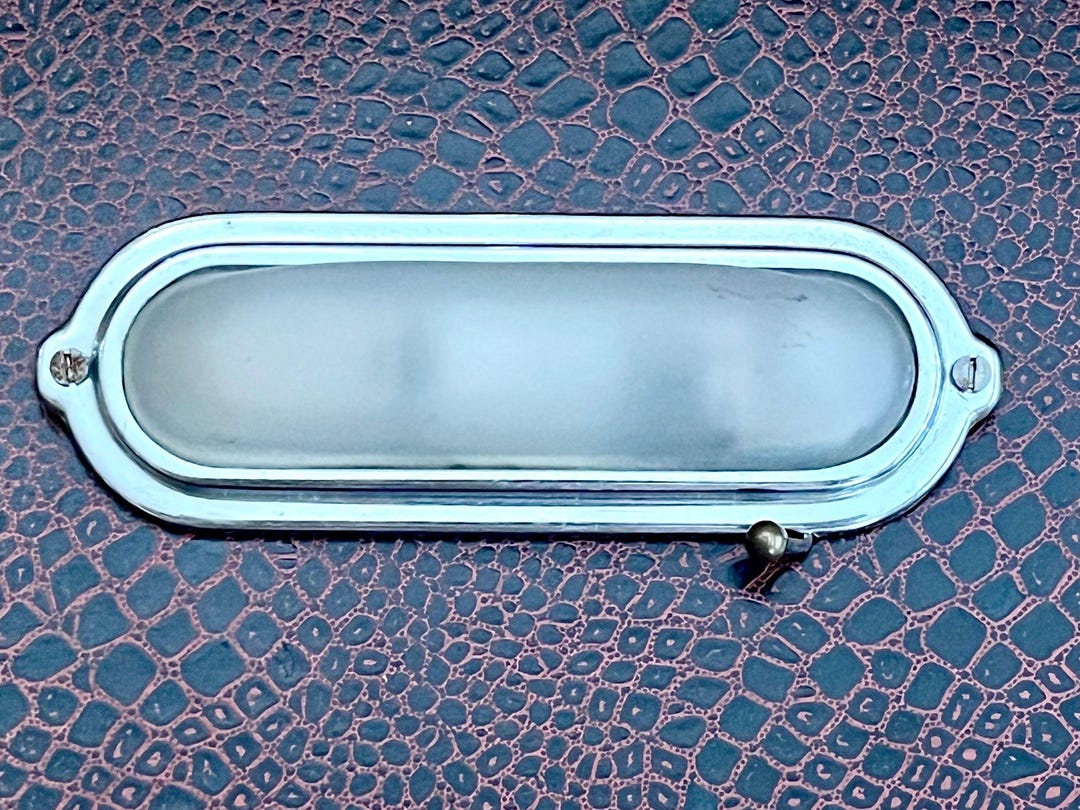1950’s Car Interior Courtesty Dome Light Fixture Frosted Glass and ...