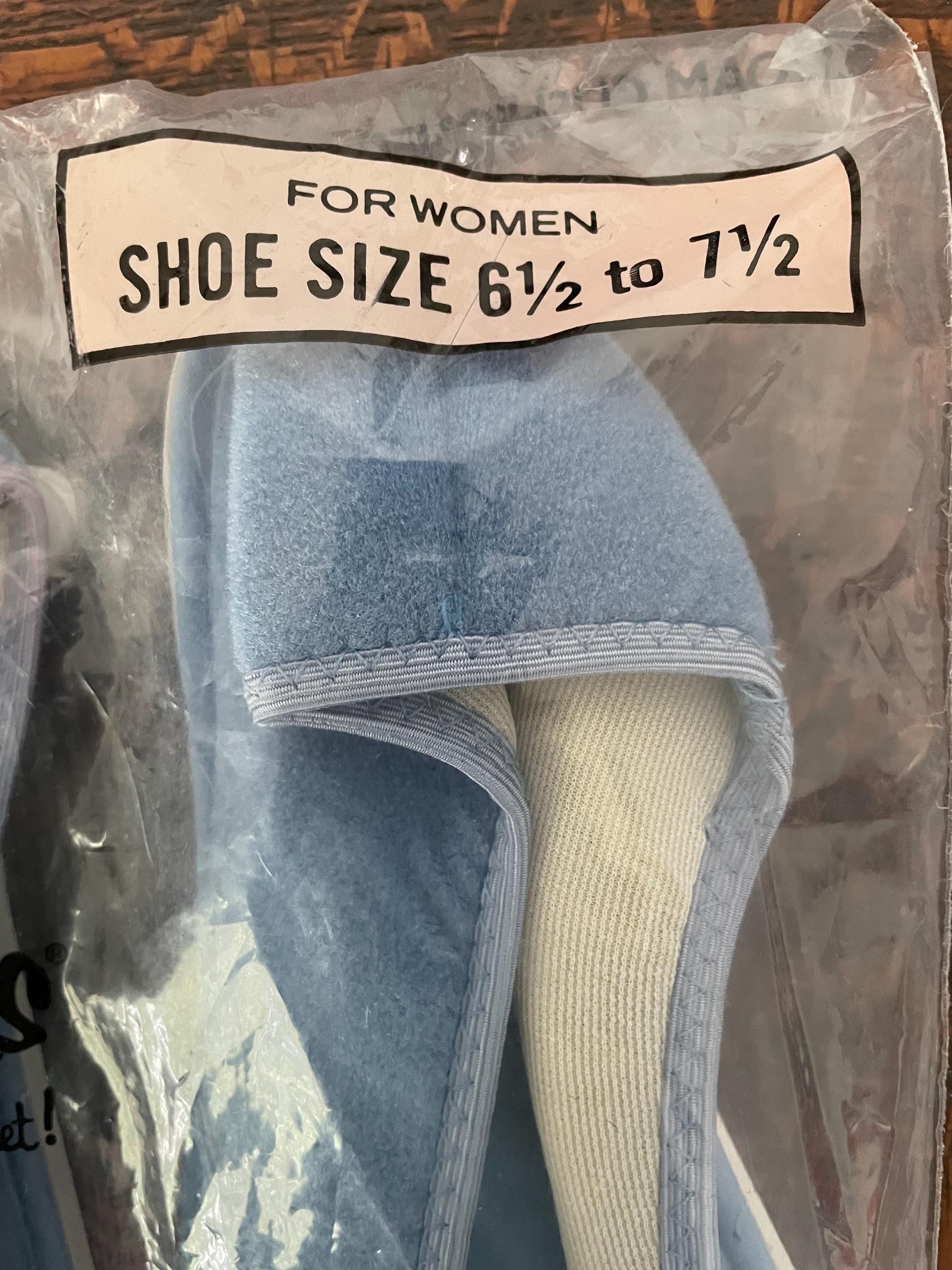 Barry Co Angel Treads Blue 1960’s House Shoes Slippers New in Package ...