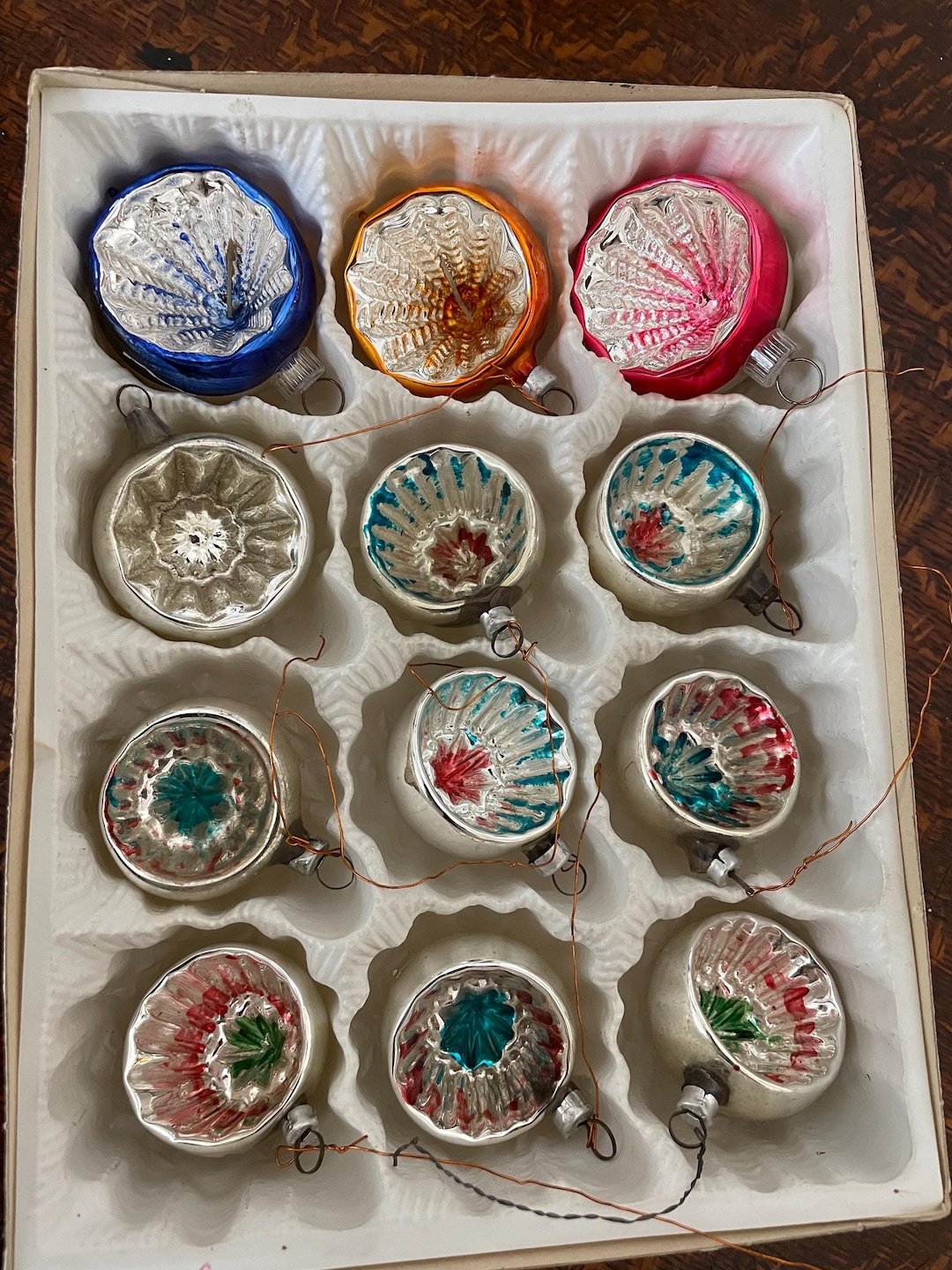 Vintage Mercury Glass Christmas Ornaments