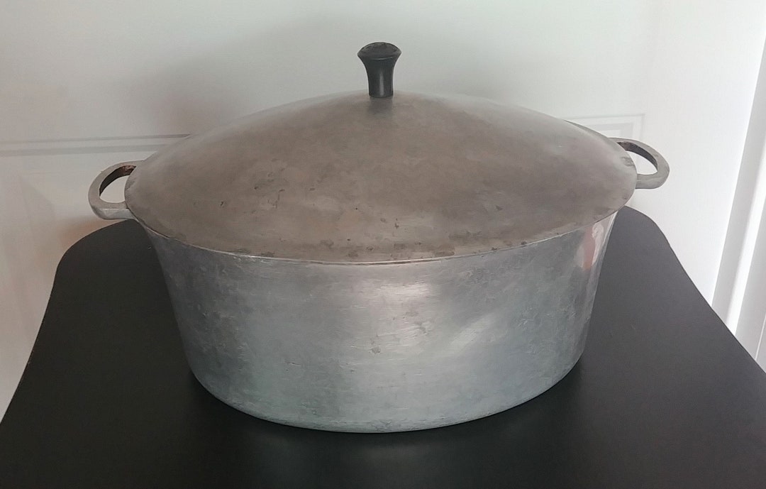 Vintage Oval Cast Aluminum Roasting Pan With Lid. Unbranded. - Etsy