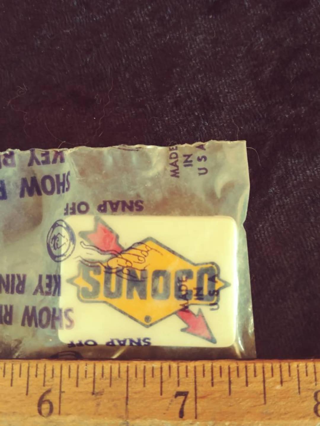 Vintage Sunoco Key Ring. Rose Perry Car Wash Olney Il. NOS. - Etsy