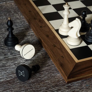 Handmade Luxury Chess Set – Large 20 Inch Walnut Board With Resin ...