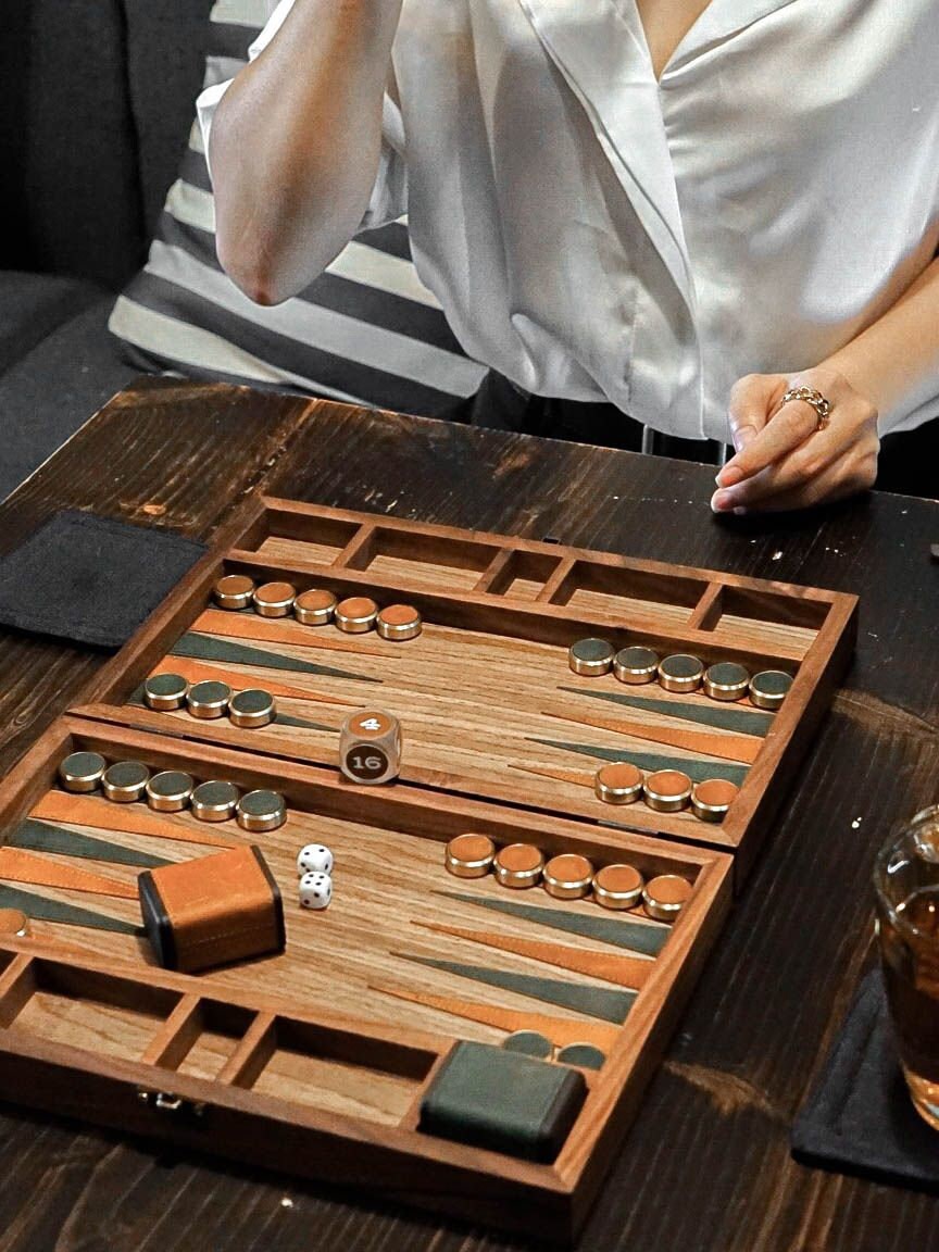Premium Handcrafted Leather & Wood Backgammon - Etsy