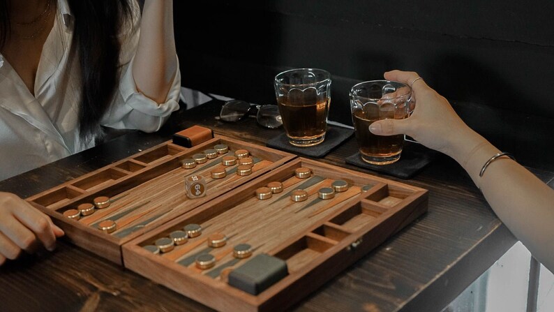 Premium Handcrafted Leather & Wood Backgammon - Etsy