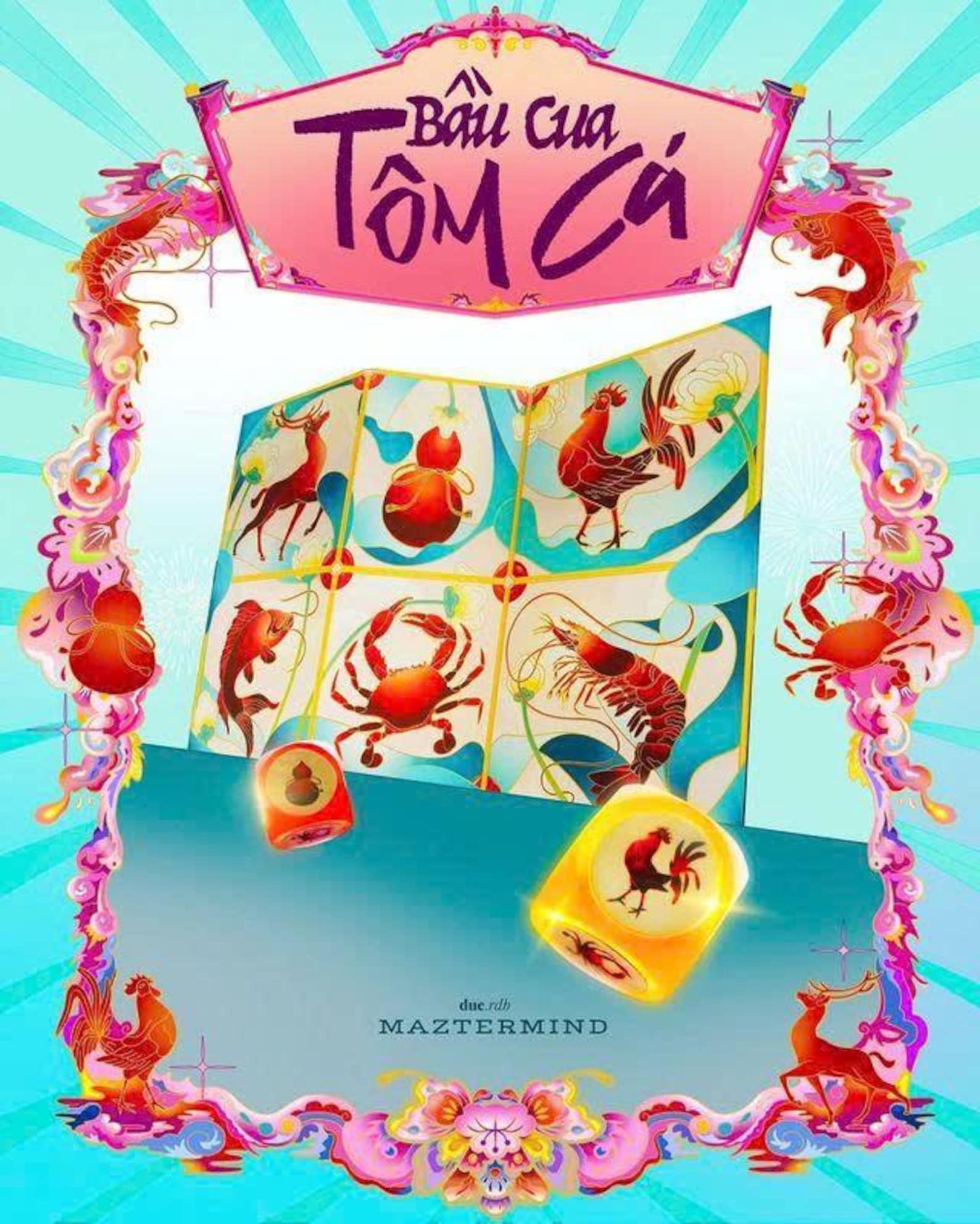 Traditional Bau Cua Vietnamese Board Game – Hoo Hey Hoo for TET & Lunar ...
