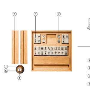 Premium Mahjong Set, Wooden Traditional Mahjong Set, Resin Mahjong ...