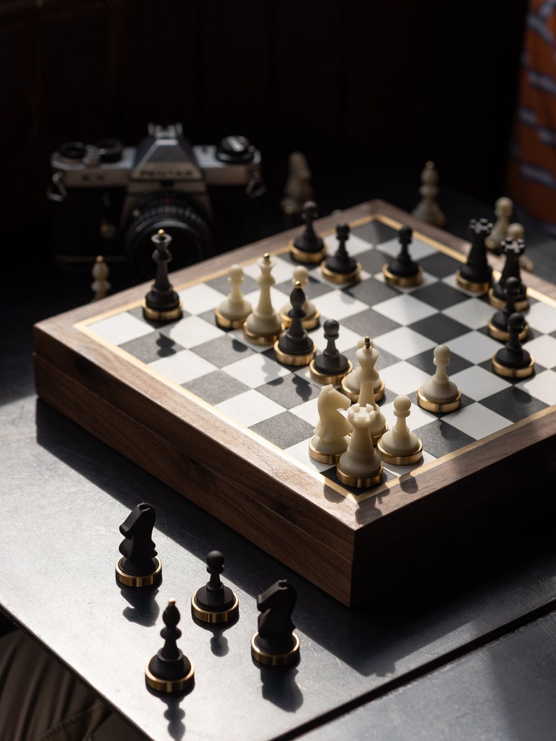 Premium Chess Set, Hand Crafted Chess Sets From Walnut, Leather, Resin ...