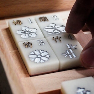 Premium Mahjong Set, Wooden Traditional Mahjong Set, Resin Mahjong ...