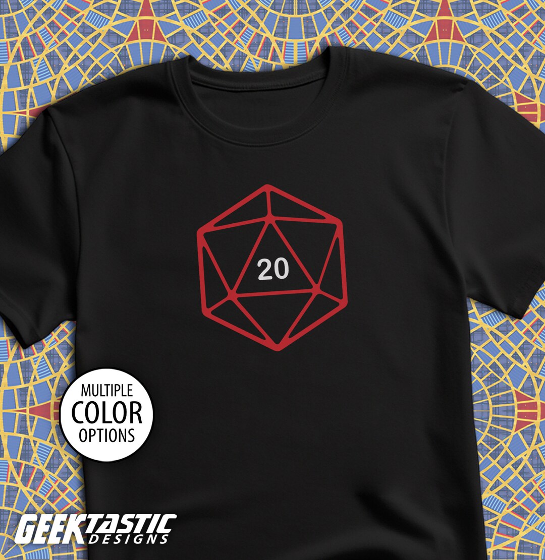 D20 Gaming T-shirt / Dungeons and Dragons Tee / Dragons Graphic T-shirt ...