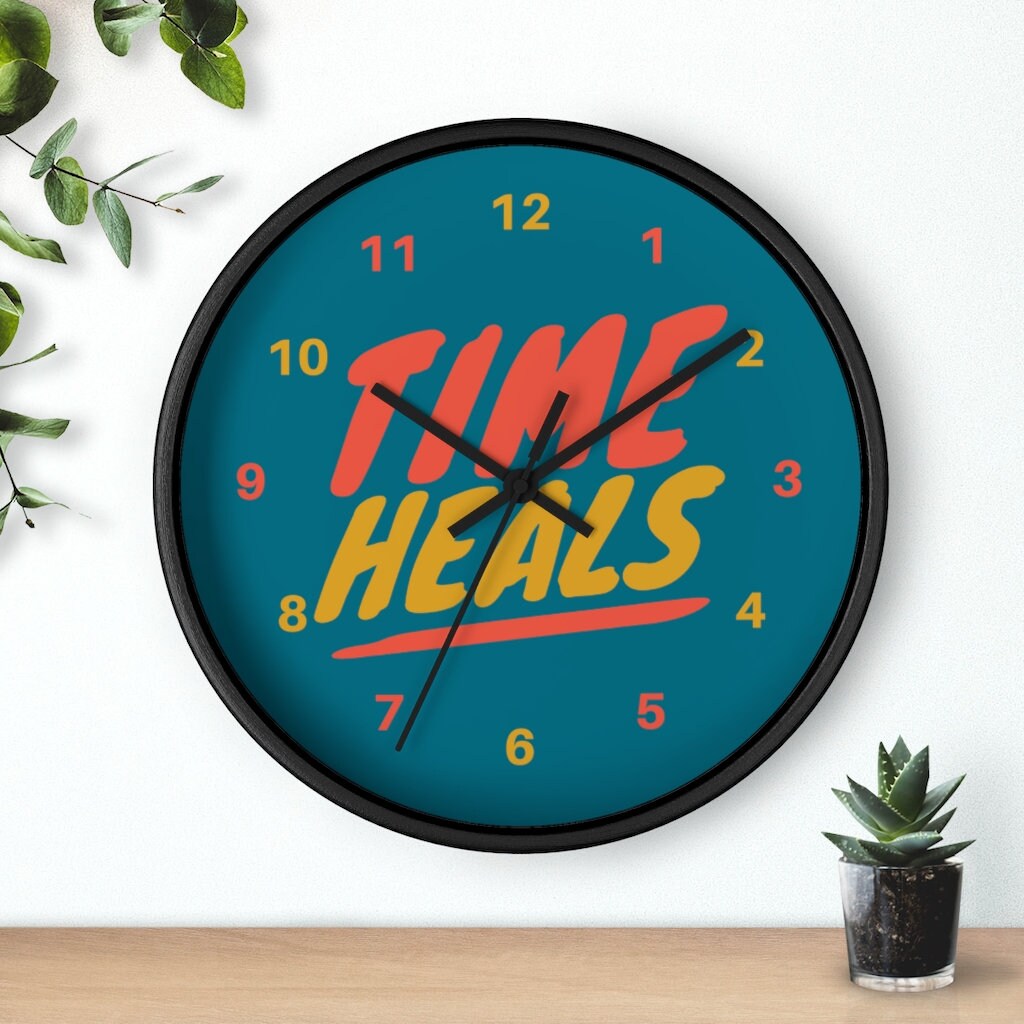 Time Heals Wall Clock Therapy Office Decor Inspirational - Etsy