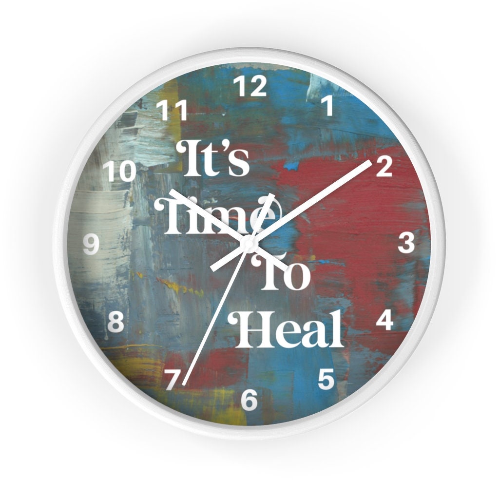 It's Time to Heal Wall Clock, Therapy Office Decor, Therapist Gift, 10 ...