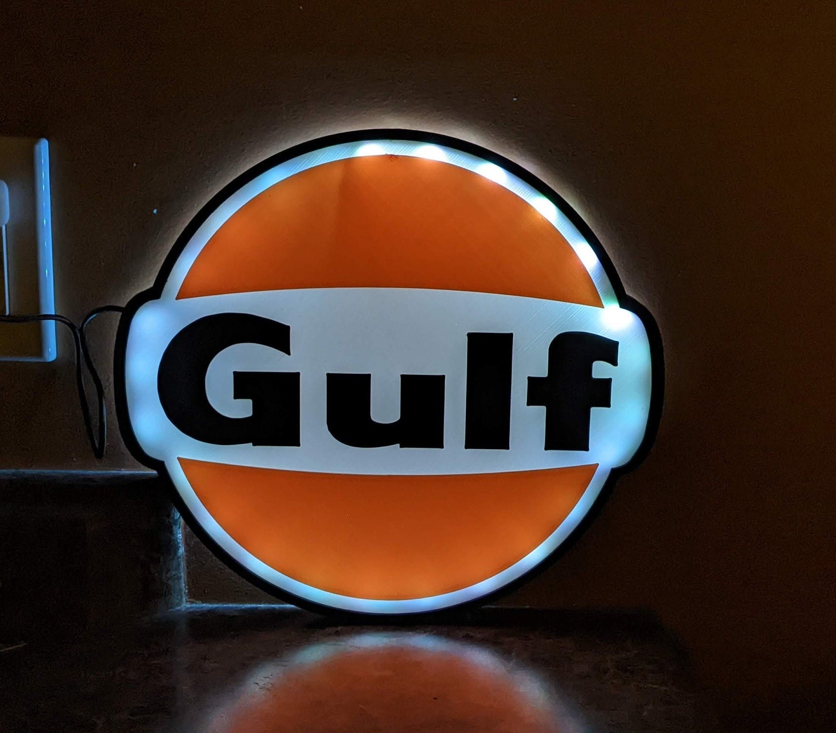 Gulf Emblem 3d Printed With Led Light - Etsy