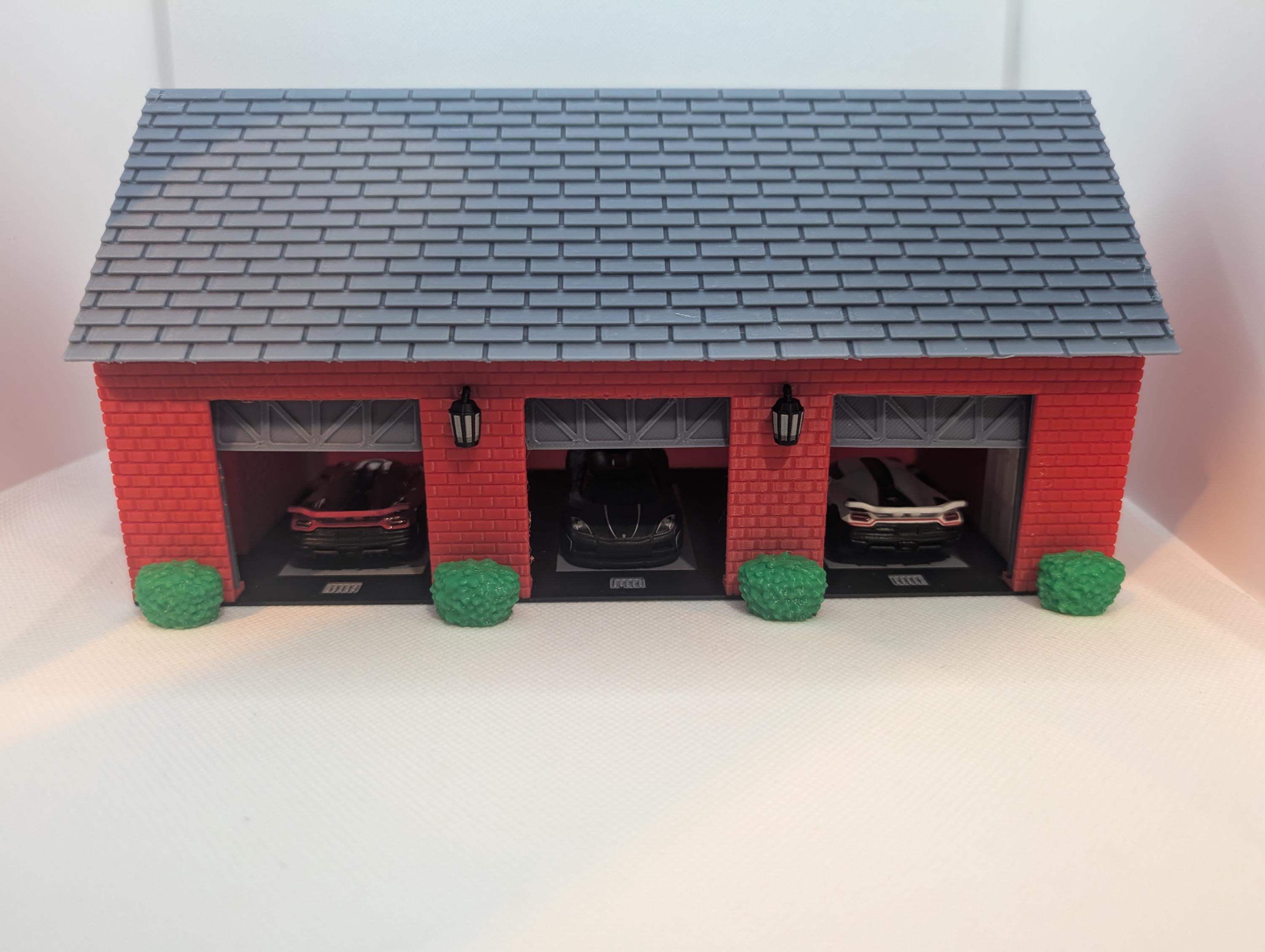 Triple Brick Garage for 1/64 Scale Diorama - Etsy
