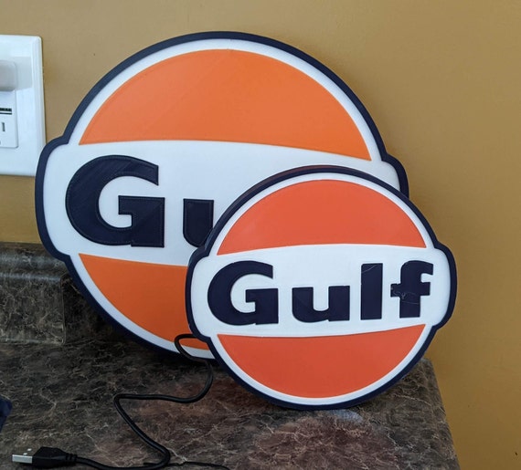 Gulf Emblem 3d Printed With Led Light - Etsy
