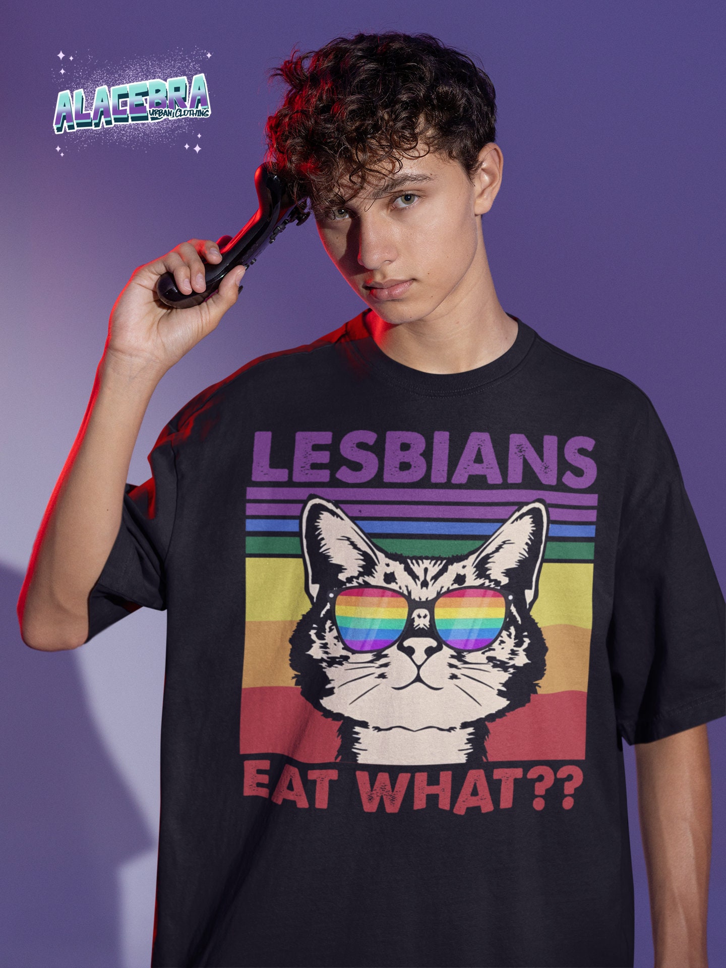 Lgbt Cats Lover Lesbians Eat What Lgbt Flag Vintage Cool Cat - Etsy