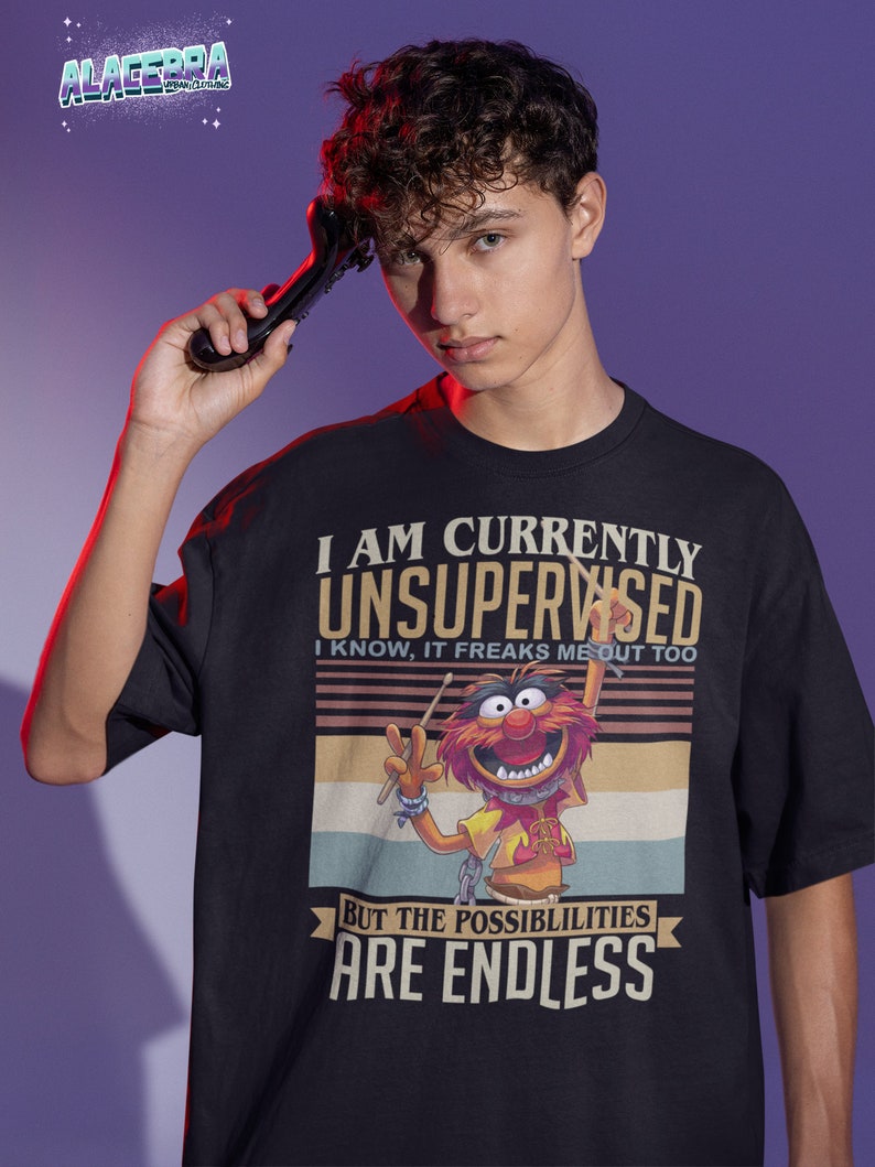 Muppet Show I Am Currently Unsupervised Vintage T-shirt, the Muppets ...