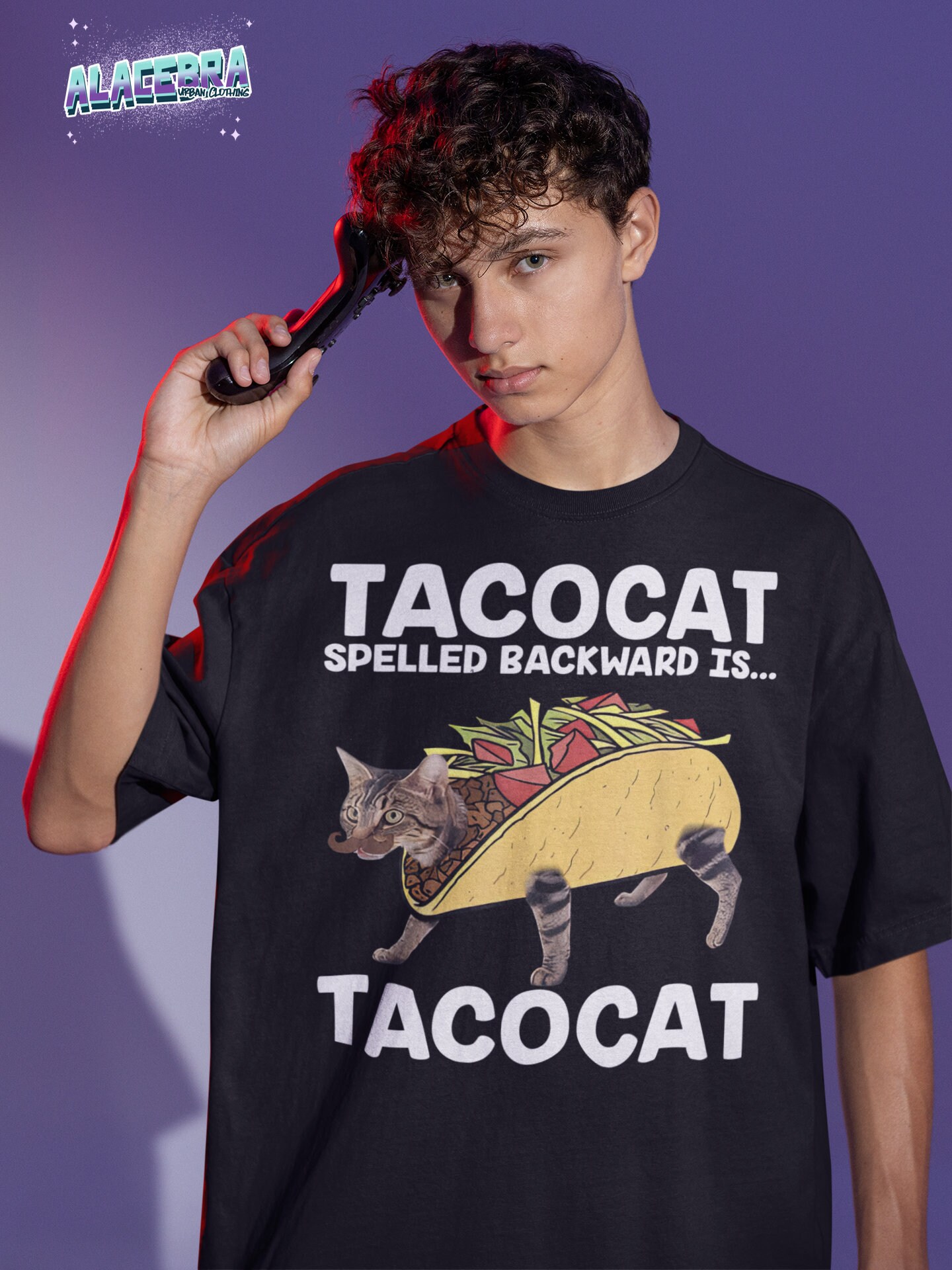 Taco & Cat Vintage Camiseta, Taco Cat Shirt, Funny Taco Cat Shirt, Para ...