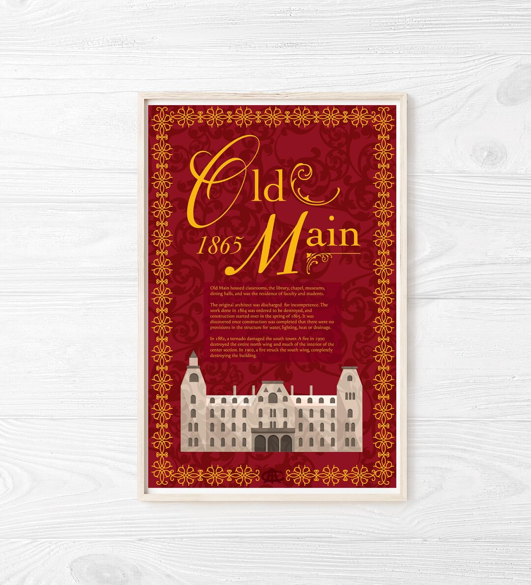 Iowa State Structures | Old Main | Poster - Etsy
