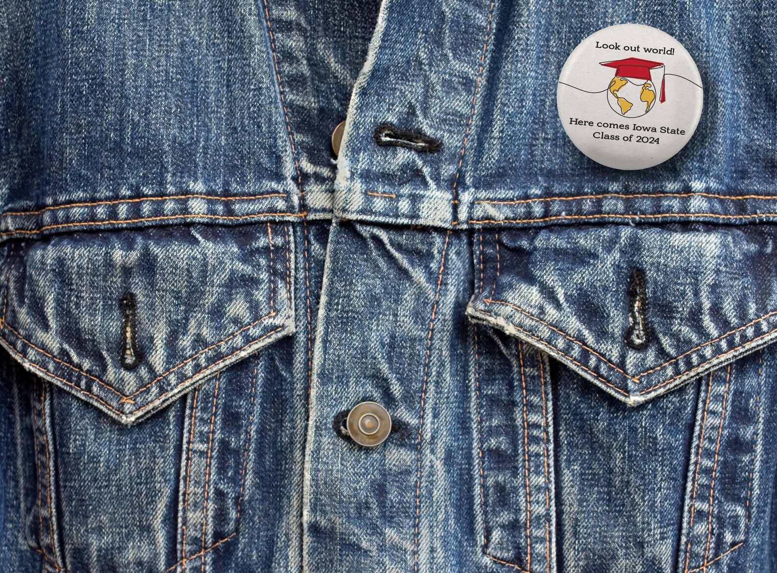 Iowa State | Class of 2024 Grad | Pin Button - Etsy