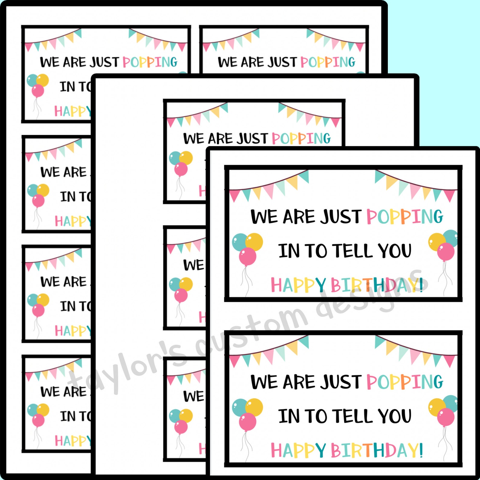 Download PRIMARY BIRTHDAY Tags ELEMENTARY Popping in Come Follow Me ...