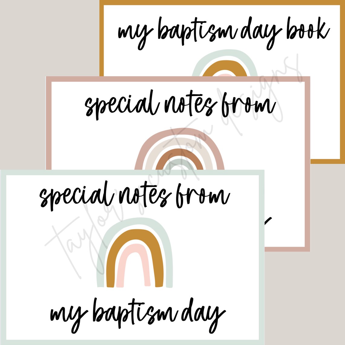 DOWNLOAD PRIMARY BAPTISM Day Notebook Card Cover Baptism Day Book ...